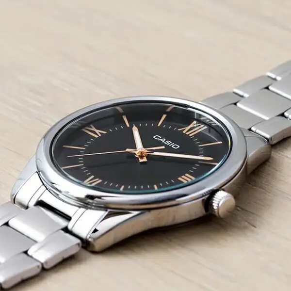 Casio Classic Analog Watch With Stainless Steel Strap