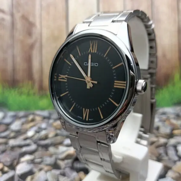 Casio Classic Analog Watch With Stainless Steel Strap