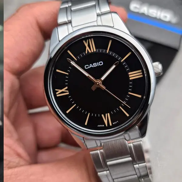 Casio Classic Analog Watch With Stainless Steel Strap
