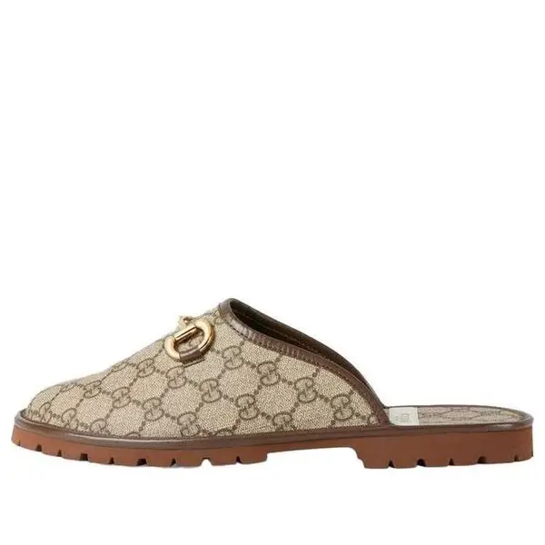 Gucci Gg Canvas Slipper - Brown/beige/ebony