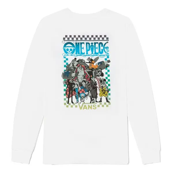 VANS X One Piece Graphic Long Sleeve T-shirts - White