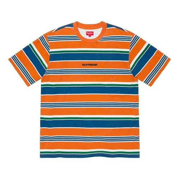 Supreme Striped Short Sleeve Top - Orange