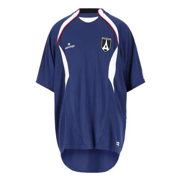 Balenciaga Oversized Soccer T-shirt - Blue
