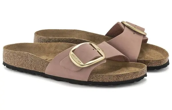 BIRKENSTOCK Madrid Big Buckle Nubuck Leather Sandals - Default Colorway
