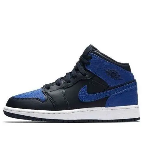 JORDAN 1 Retro Mid Obsidian Royal - Navy