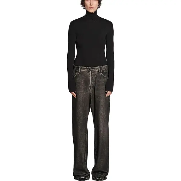 Balenciaga Wide Leg Trompe L'oeil Jeans