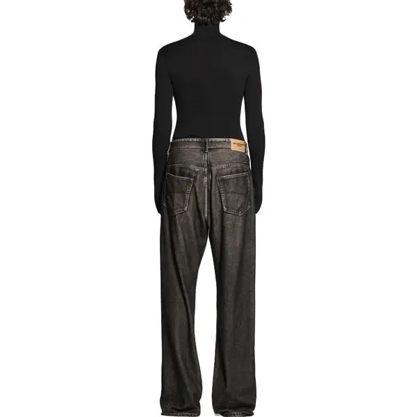 Balenciaga Wide Leg Trompe L'oeil Jeans