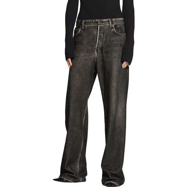 Balenciaga Wide Leg Trompe L'oeil Jeans