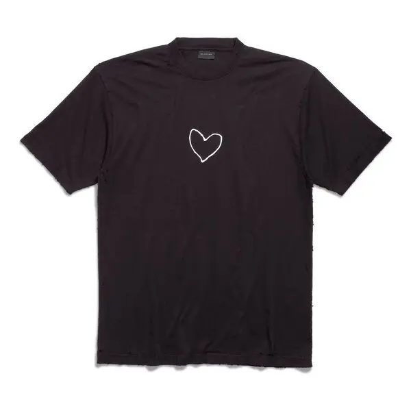 Balenciaga Large Fit Graphic T-shirt - Black