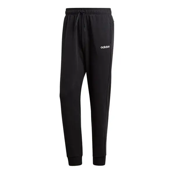 Adidas E Pln T Pnt Fl Solid Color Bundle Feet Casual Sports Pants - Black