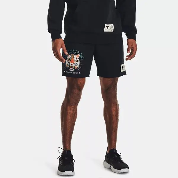 Under Armour Project Rock Rival Solid Shorts - Black
