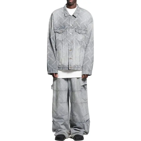 Balenciaga Bal Diagonal Allover Cargo Pants