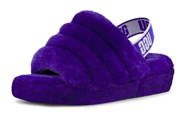 UGG Fluff Yeah Slide Sandals With Thick Sole - Purple