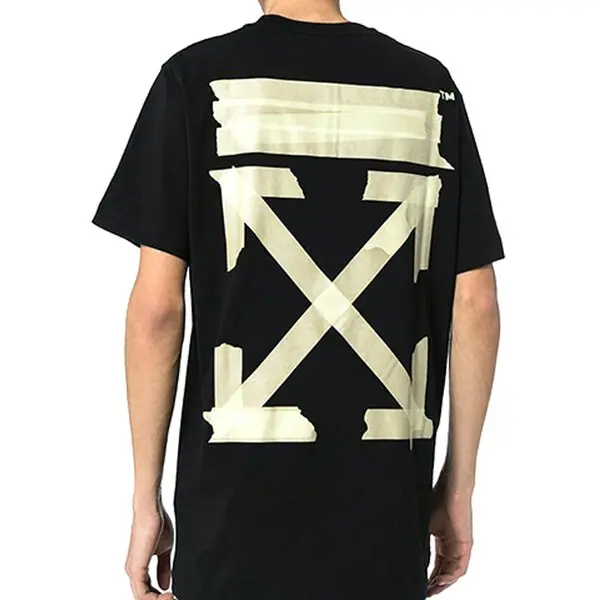 Off-White Arrows Sketch Tape Short Sleeve T-shirt - Black