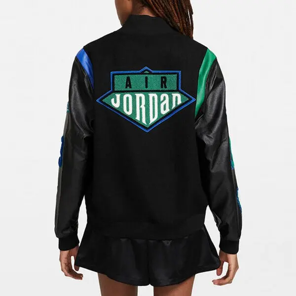 JORDAN X Aleali May Stand-up Collar Baseball Jacket