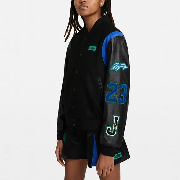 JORDAN X Aleali May Stand-up Collar Baseball Jacket