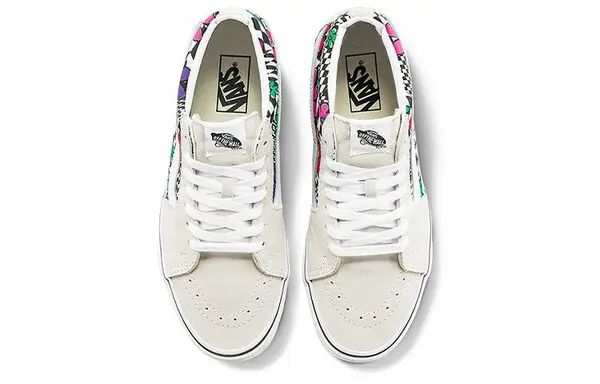 VANS Sk8-mid Floral Plaid Sneakers