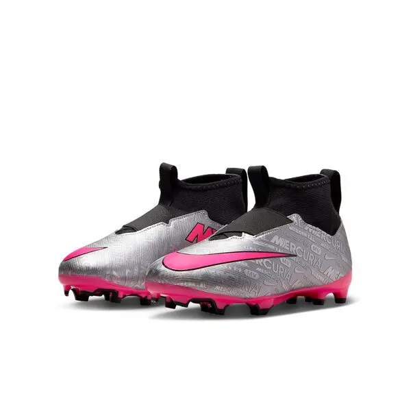 Nike Mercurial Superfly 9 Academy 25 Mg Soccer Cleats - Silver/pink