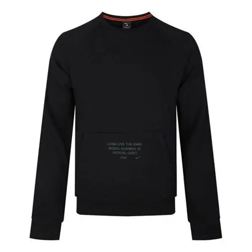 Nike Lebron Fleece Lined Long Sleeve Pullover - Black/orange