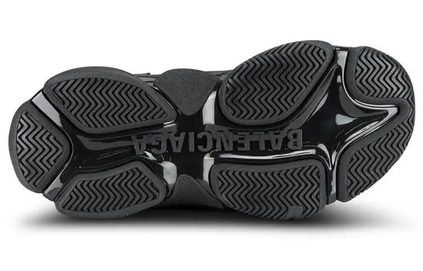 Balenciaga Triple S "all Over Logo" Sneakers - Black/pink