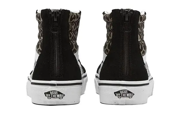 VANS Sk8-hi Zip Casual Gs Leopard Print High Top Sneakers