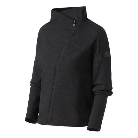 Adidas W Htr Jkt Solid Color Irregular Zipper Sports Jacket - Default Color
