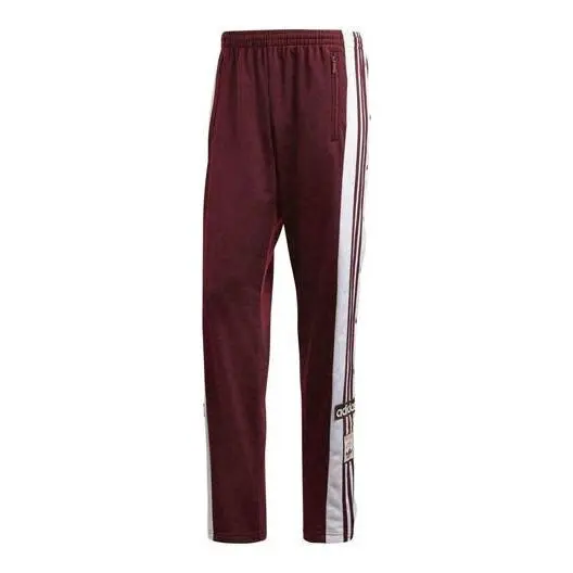 Adidas Originals Side Retro Casual Sports Pants/trousers/joggers Autumn Dark Red - Default Colorway