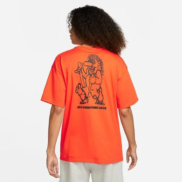 Nike Troll Tee" Graphic T-shirt - Rush Orange