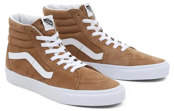 VANS Sk8-hi Zamszowe Pig Suede Sneakers - Brown/white