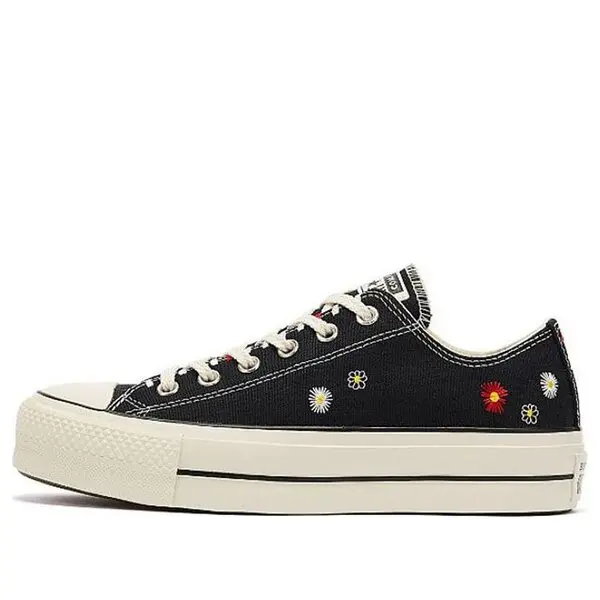 CONVERSE Chuck Taylor All Star Lift Low "daisy Embroidery - Black