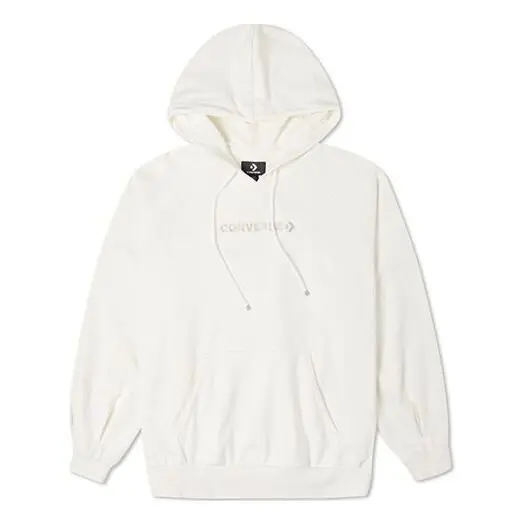 CONVERSE Loose Knit Hoodie - White