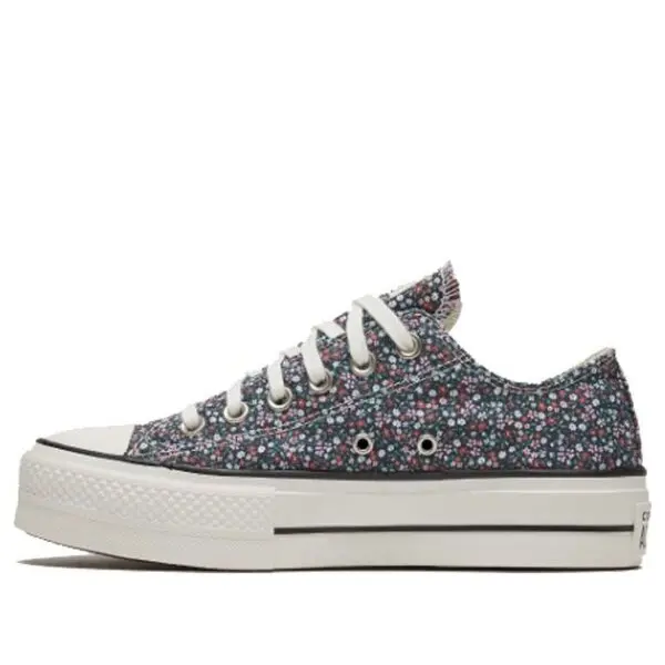 CONVERSE Chuck Taylor All Star Platform Low Vintage Floral Sneakers - Black