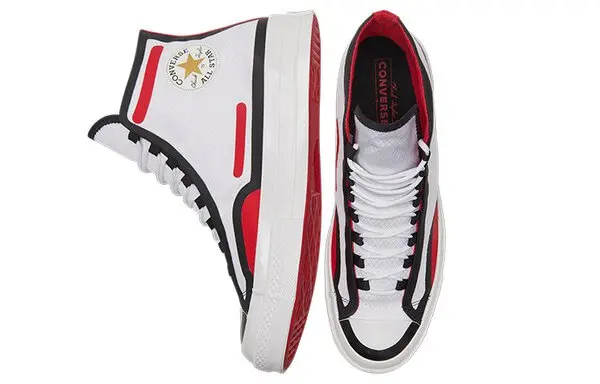 CONVERSE Chuck 70 Trail Hi High Top Sneakers - White/red/black