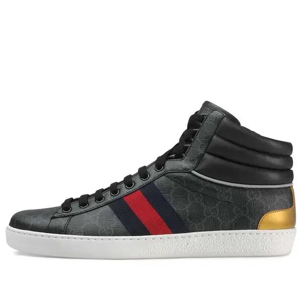 Gucci Ace Gg High Top Sneakers - Black