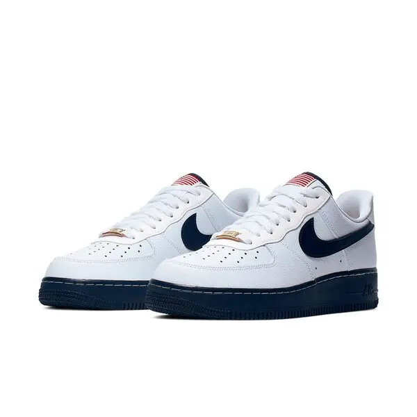 Nike Force 1 Low '07 Lv8 'usa' Sneakers - White/gold/blue