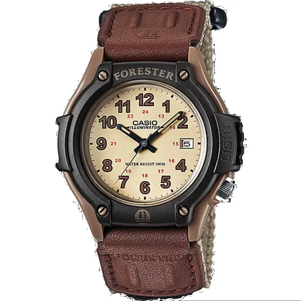 Casio Forester Series Analog Quartz Watch With Illuminator - Brown