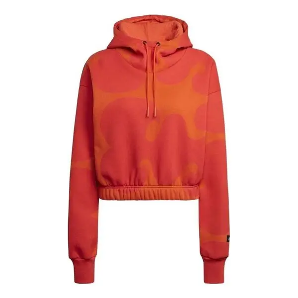 Adidas X Marimekko Cropped Hoodie - Orange