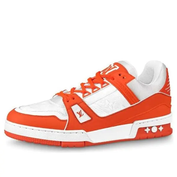 LOUIS VUITTON Trainer Sneakers - Orange/white