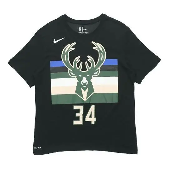 Nike Nba 19-20 Milwaukee Bucks Antetokounmpo Tee - Black