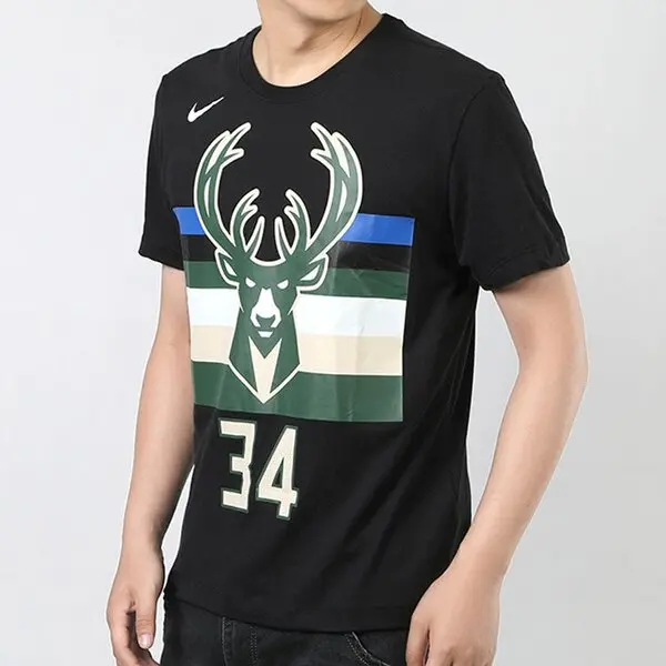 Nike Nba 19-20 Milwaukee Bucks Antetokounmpo Tee - Black
