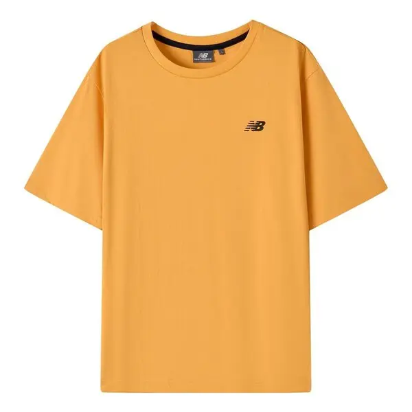 NEW BALANCE Logo Print Crewneck T-shirt - Yellow/black