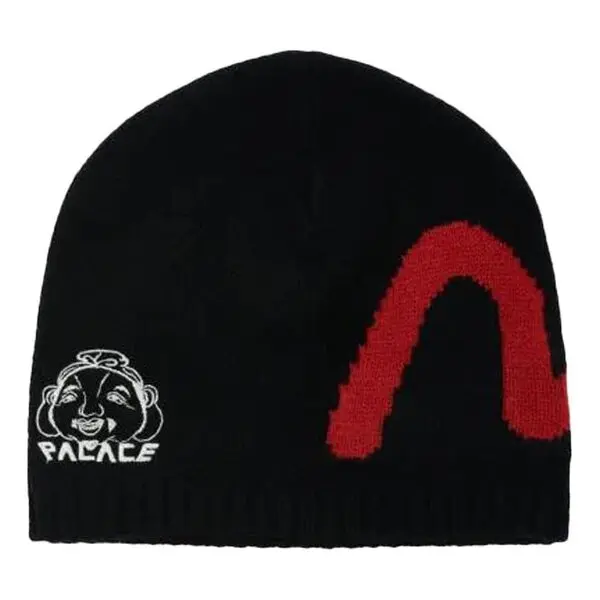 PALACE X Evisu Seagull Godhead Beanie - Black