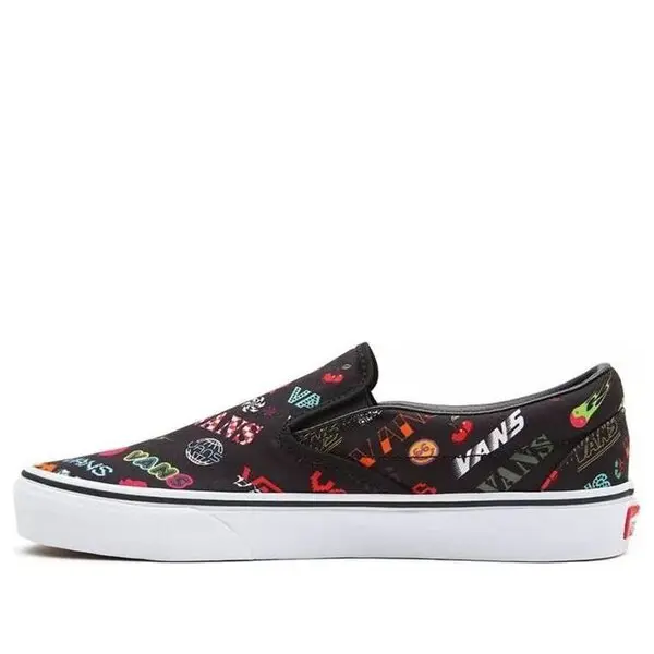 VANS Graphic Slip-on Sneakers - Black