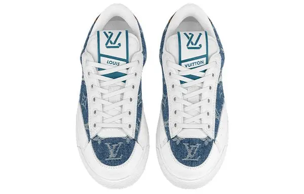 LOUIS VUITTON Charlie Sneakers - White/blue/brown