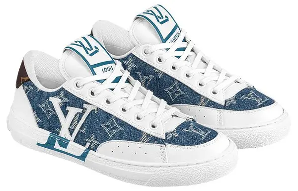 LOUIS VUITTON Charlie Sneakers - White/blue/brown