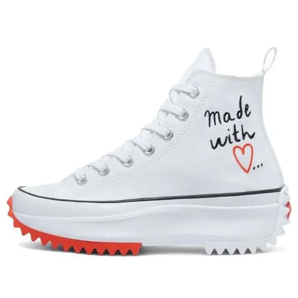 CONVERSE Run Star Hike High Top Sneakers - White/black/red
