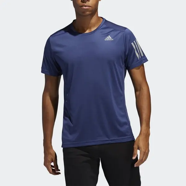 Adidas Own The Run Short Sleeve Tee - Navy Blue