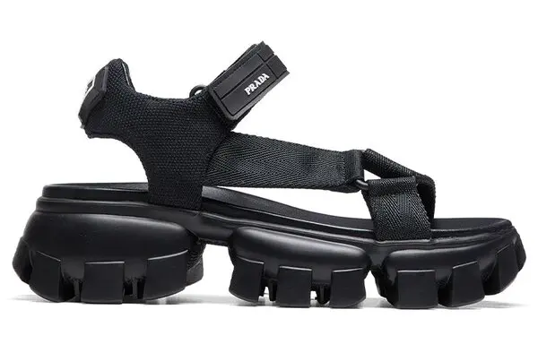 Prada Sporty Woven Nylon Tape Sandals
