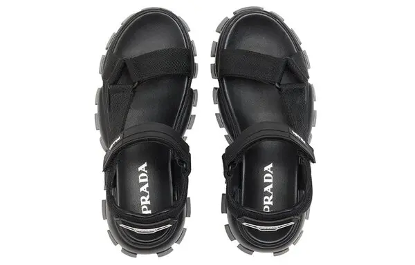 Prada Sporty Woven Nylon Tape Sandals