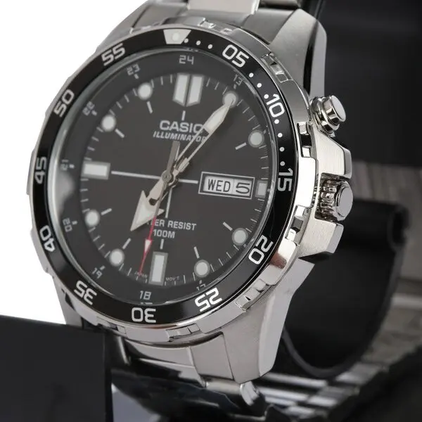 Casio Stainless Steel Analog Watch With Illuminator